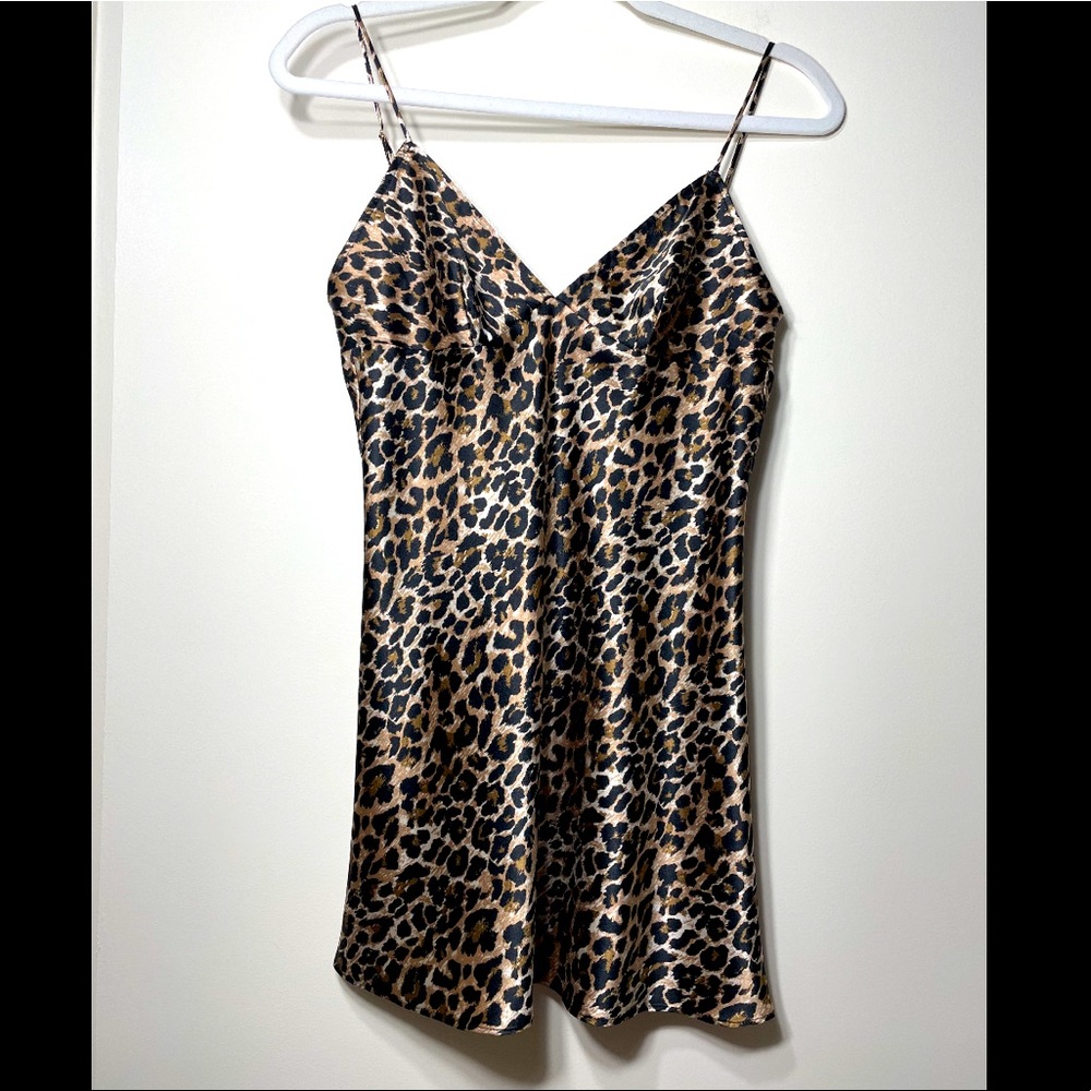 Victoria’s Secret Satin Leopard Print Slip With Mini … - Gem